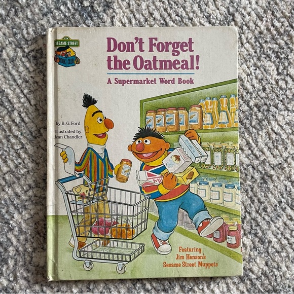 Other | Vintage 198 Sesame Street Dont Forget The Oatmeal Bert Ernie ...